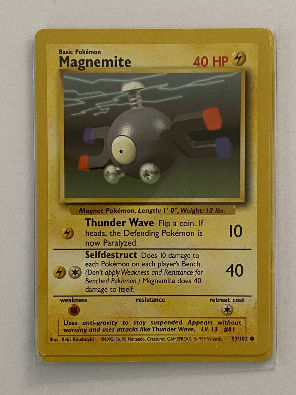Magnemite Common Pokemon Card Base Set Unlimited English 53/102 | eBay
