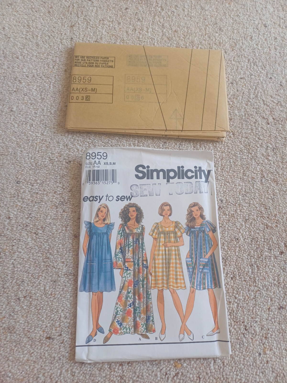 Simplicity Uncut Pattern 8959 Pullover Dress | eBay