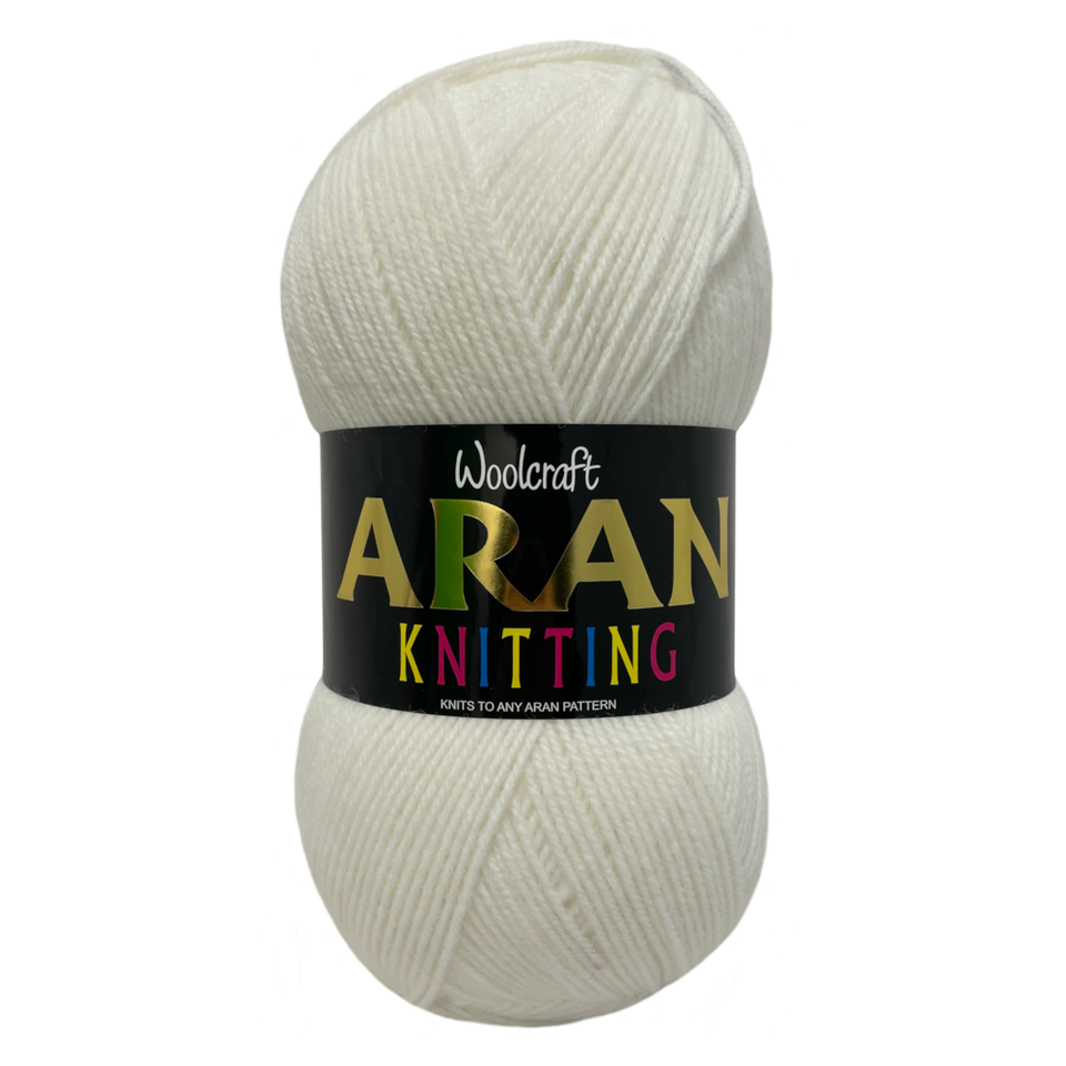 Aran Wool Woolcraft Aran 400g Knitting Yarn, Acrylic Or Wool Mix 40 ...
