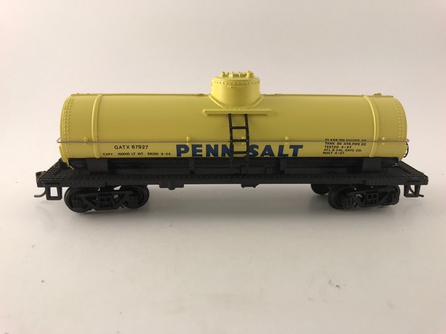 HO Scale "penn Salt" GATX 67927 Single Dome Tanker Freight Train Car ...
