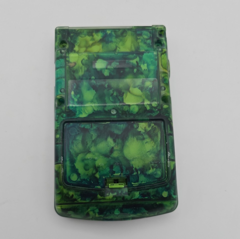 Game Boy Color modded shell- custom one of a kind! green blue ...