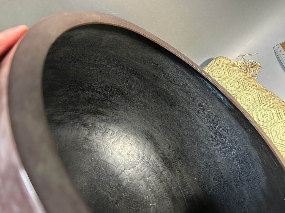 Buddhist Bell #244 Japanese Vtg Temple 13" Rin Orin Singing Bowl Gong ...