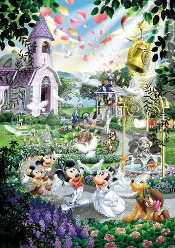 108 Piece Jigsaw Puzzle Holo Crystal Disney on Wedding Bells (18.2x25 ...