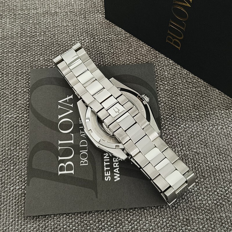 Bulova New Surveyor Automatic Black Dial 96A270 Men's Chronograph Watch ...