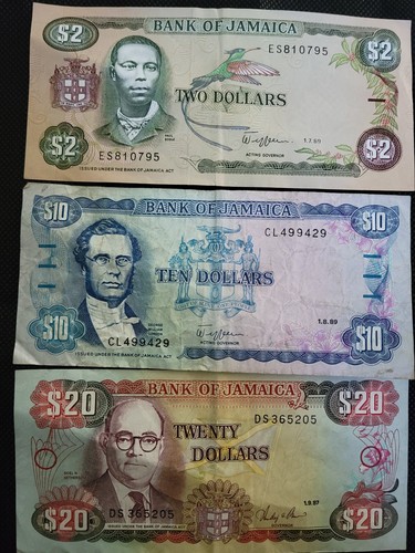 Bank of Jamaica notes - $2, $10, $20 VF to XF | eBay