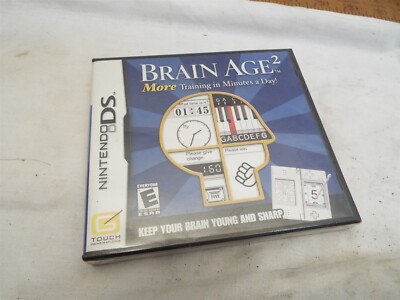 Sealed Nintendo DS Brain Age 2 Squared Game with Case Daily Mind ...