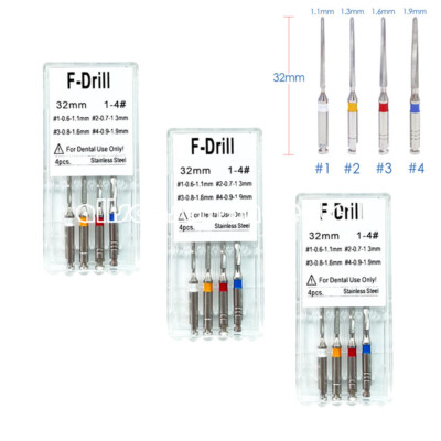 3 Box Dental Stainless Steel Endodontic Root Canal Fiber Post Drills 1. ...
