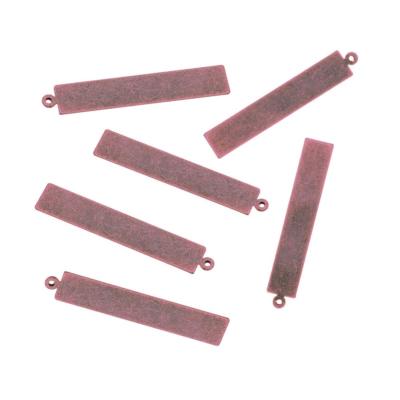 10x Red Copper Brass Blank Stamping Tag Pendants Alphabet Letter Stamps ...