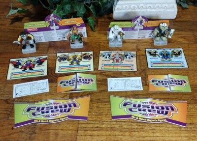 Fusion Crew Set of 4 Magnetic Monster Figures Game Halloween Growler ...