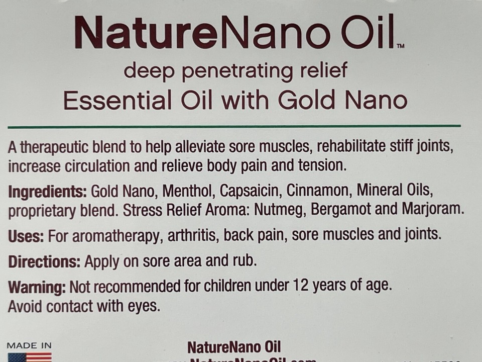 NATURE NANO OIL WITH GOLD NANO - SET OF 6 | eBay
