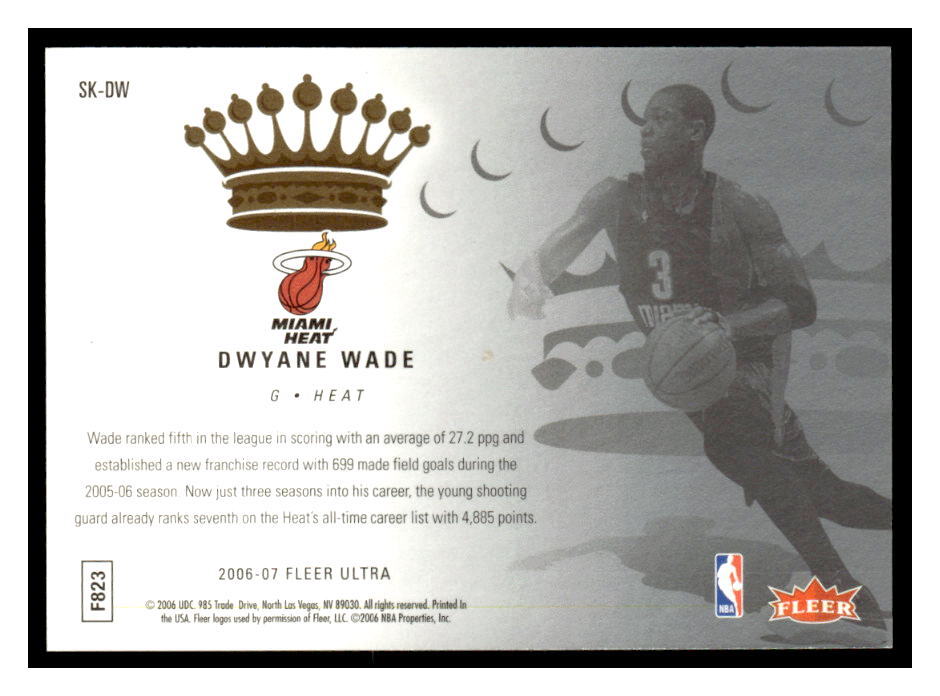 2006-07 Ultra #SK-DW Dwyane Wade Scoring Kings | eBay