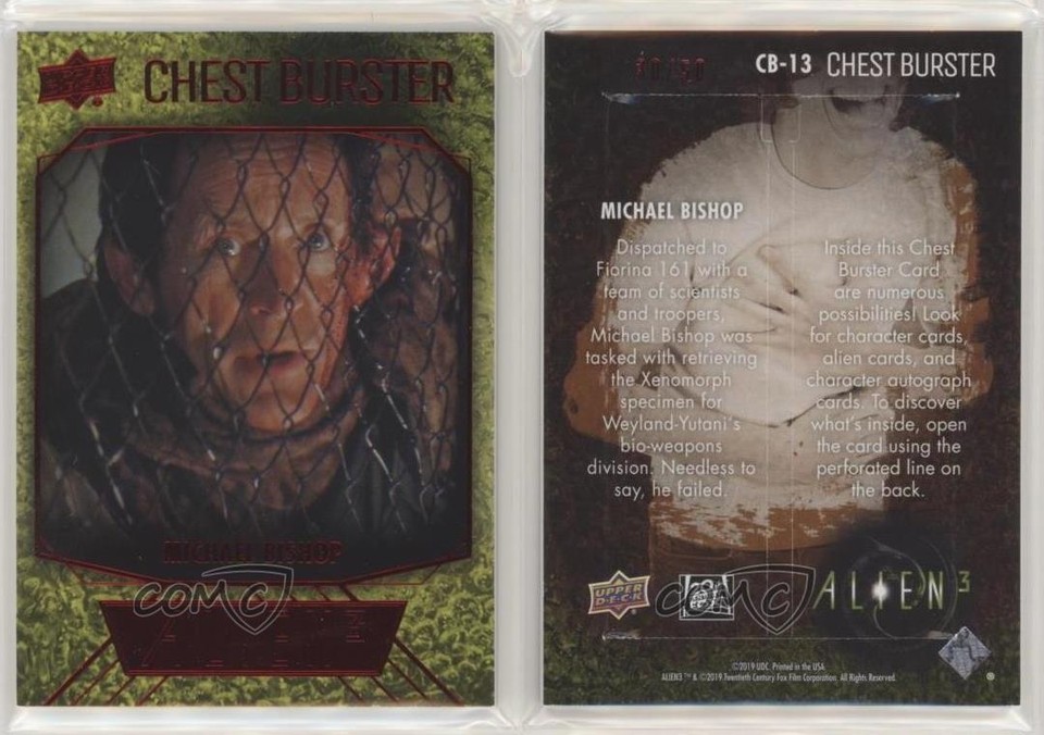 2021 Upper Deck Alien 3 Chest Burster Character SP 30/50 Bishop II #CB ...