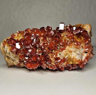 Vanadinite Crystals on Matrix 4" 366g Bright Red Natural Mineral ...