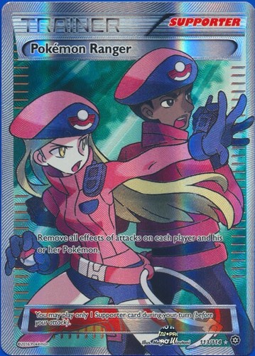 Pokemon Ranger (Full Art) 113/114 Ultra Rare XY - Steam Siege Pokemon ...