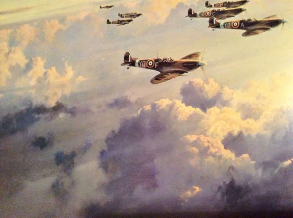 ROBERT TAYLOR “BADERS BUS COMPANY” RAF Spitfires WW2 Ltd Ed / N#561/ ...