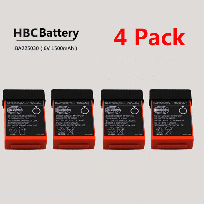 4pcs BA225030 6V 1500mAh Ni-Mh Battery For HBC Pump Truck Remote ...