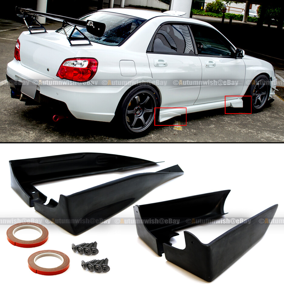 For 02-07 Impreza WRX STI JDM Style Front Rear Cap Side Skirt Guard ...