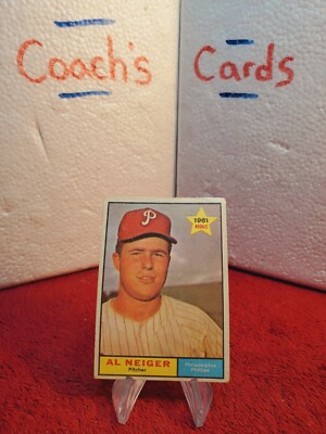 1961 Topps MLB Al Neiger Rookie #202 Philadelphia Phillies | eBay