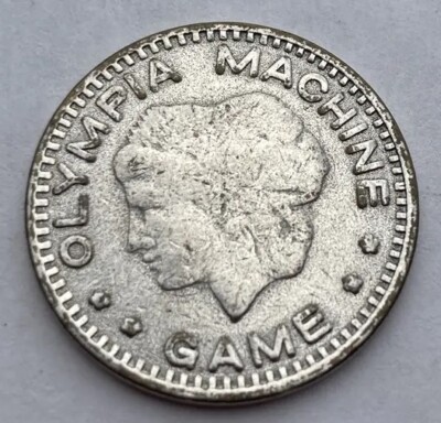 Vintage OLYMPIA MACHINE ARCADE GAME TOKEN COIN Family Amusement | eBay