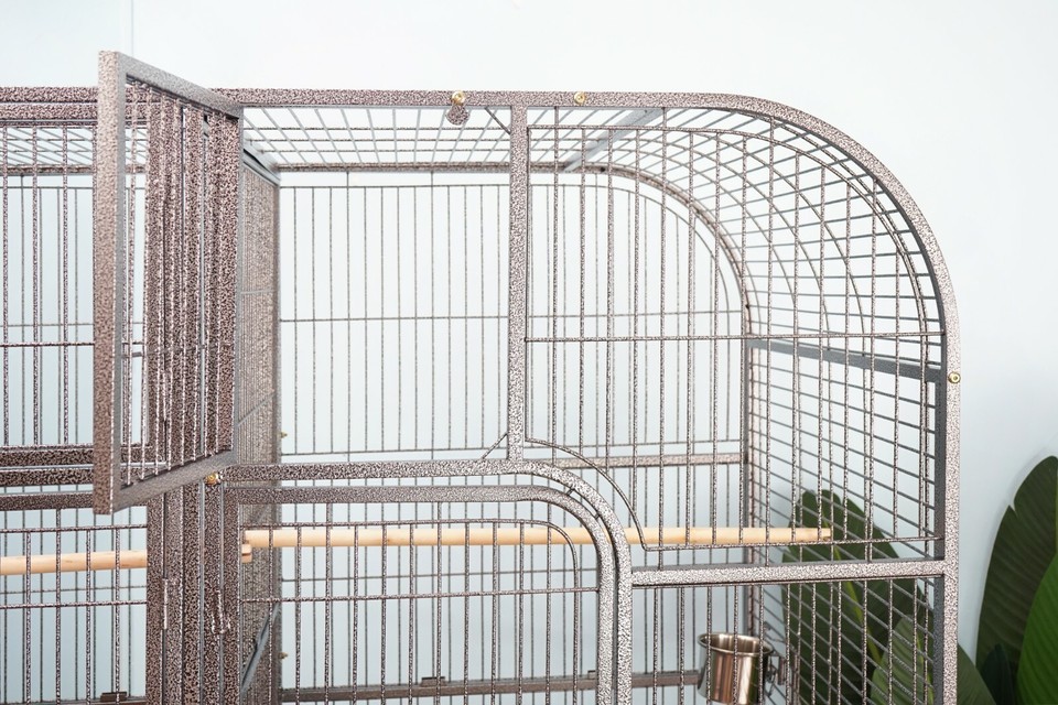 Double Bird Cage with center divider for Parrot Macaw Aviary ...