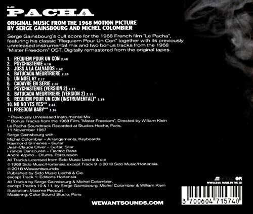 Le Pacha (Showdown) (Original Soundtrack) by GAINSBOURG,SERGE & MICHEL COLOMBIER 3700604715740 ...