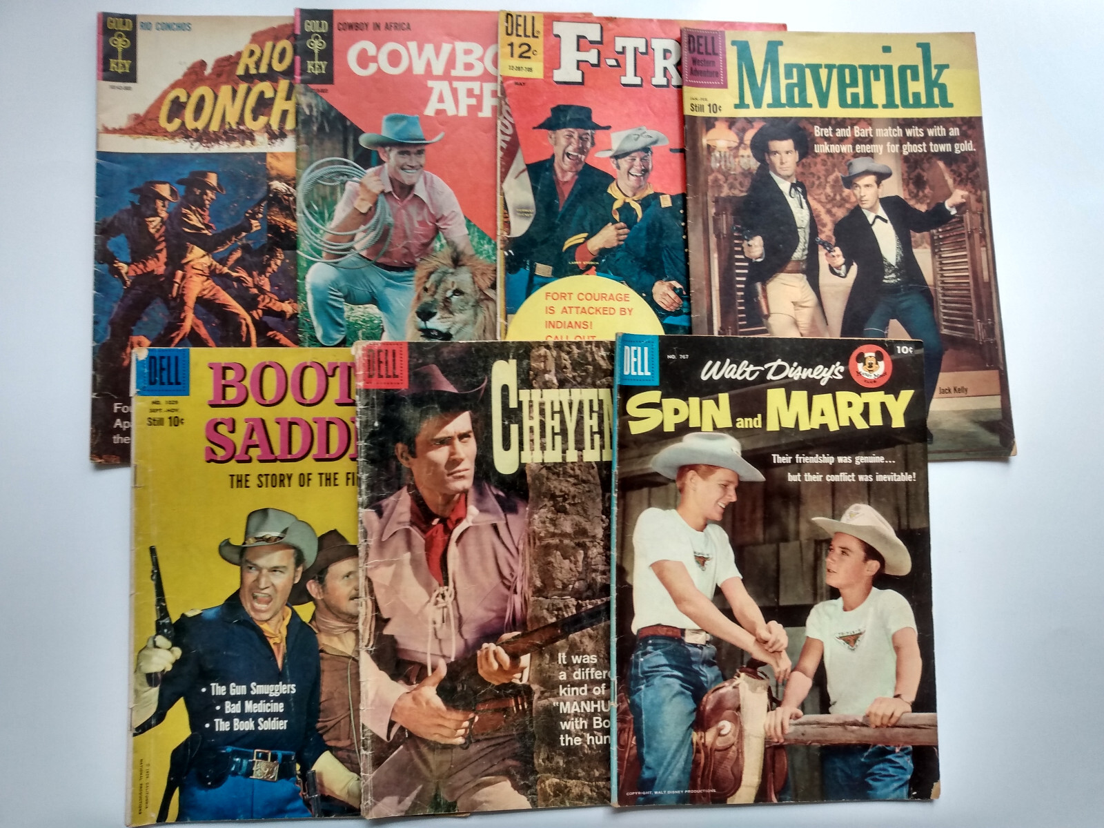 Western Dell Comics Vintage Lot Cowboys Action Cheyenne F-Troop ...