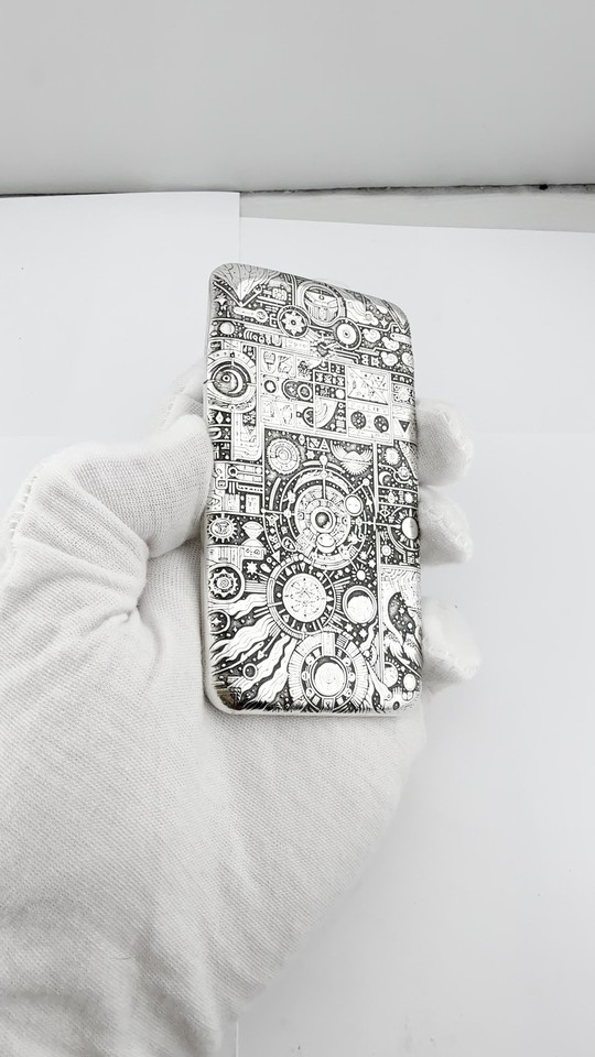 10 ozt 999 Fine Silver Art Bar- ALIEN HIEROGLYPHICS - ADAMO TECHNE ...