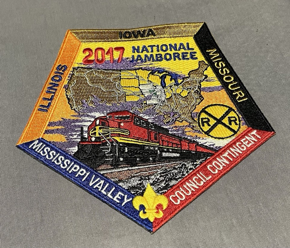 2017 National Jamboree Mississippi Valley Council Patch Set Trains BSA ...
