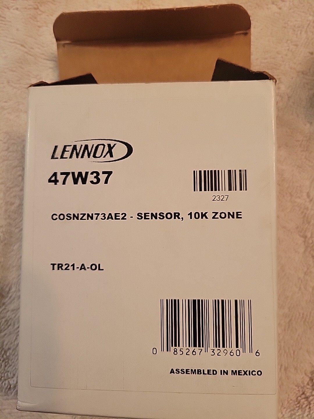 Lennox 10K Indoor Zone Sensor 47W37 TR21-A-OL *Brand New*Free Priority ...