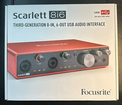 Focusrite Scarlett 8i6 2-Channel USB Audio Interface - SCARLETT-8I6-3G ...