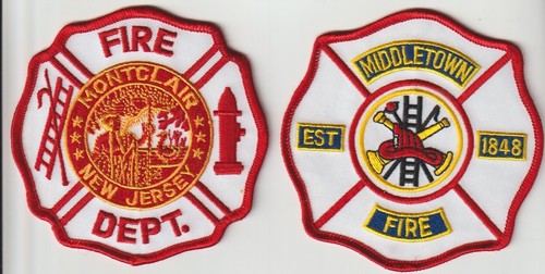 Middletown CT & Montclair NJ Fire Department patches shipped from ...