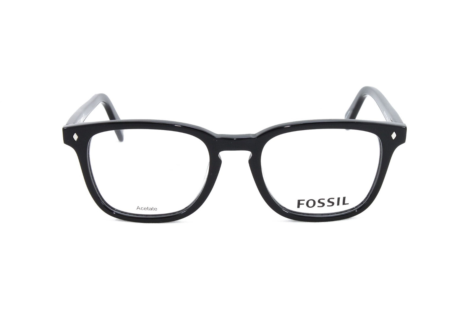 Fossil Eyeglasses Unisex Square Optical Frame FOS6042 807 Black 49mm ...