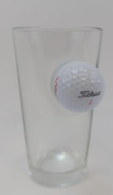 Benshot 16oz Titleist embedded Golf Ball Pint Glass | eBay