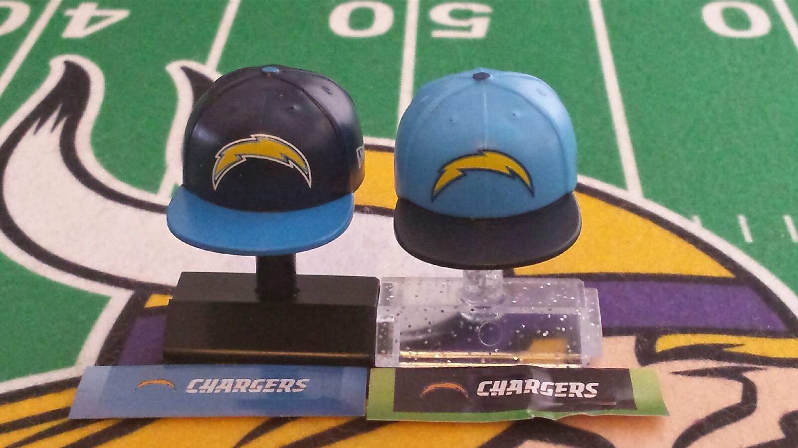 NFL Mad Lids Series 1&2 Los Angeles Chargers 2-pk (2 caps/stands ...