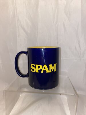 SPAM Coffee Mug Blue Yellow *O | eBay