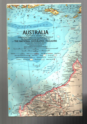 1963- September Vintage Original National Geographic Map AUSTRALIA - | eBay