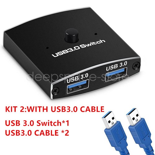 USB 3.0 Ports Switch Selector 2x1 USB KVM Switcher For 2 Computers ...