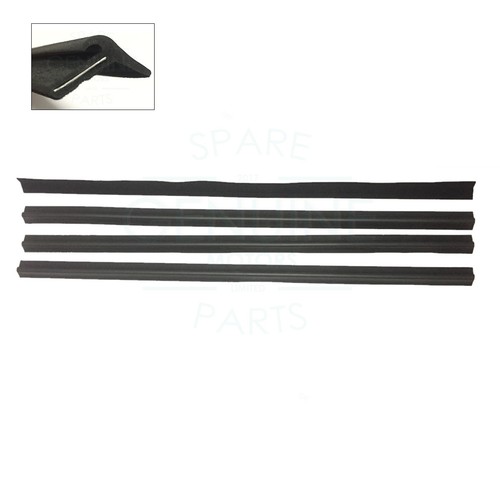 MERCEDES W123 W126 DOOR WINDOW GLASS OUTER RUBBER SEAL SET, 1267250365 ...