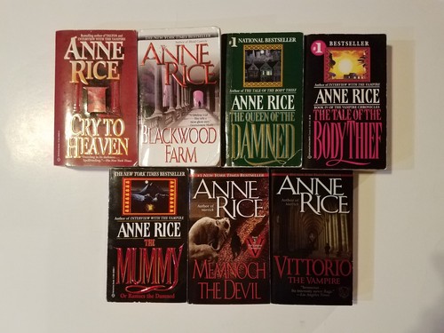 Lot of 7 Anne Rice Vampire Novels and others paperbacks preowned | eBay