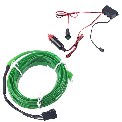 3m Green LED Light Chasing EL Wire String Strip Rope Tube Car Decor ...