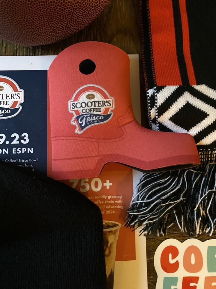 Scooters Coffee Frisco Bowl Souvenir Lot Scarf Winter Hat Mini Football ...