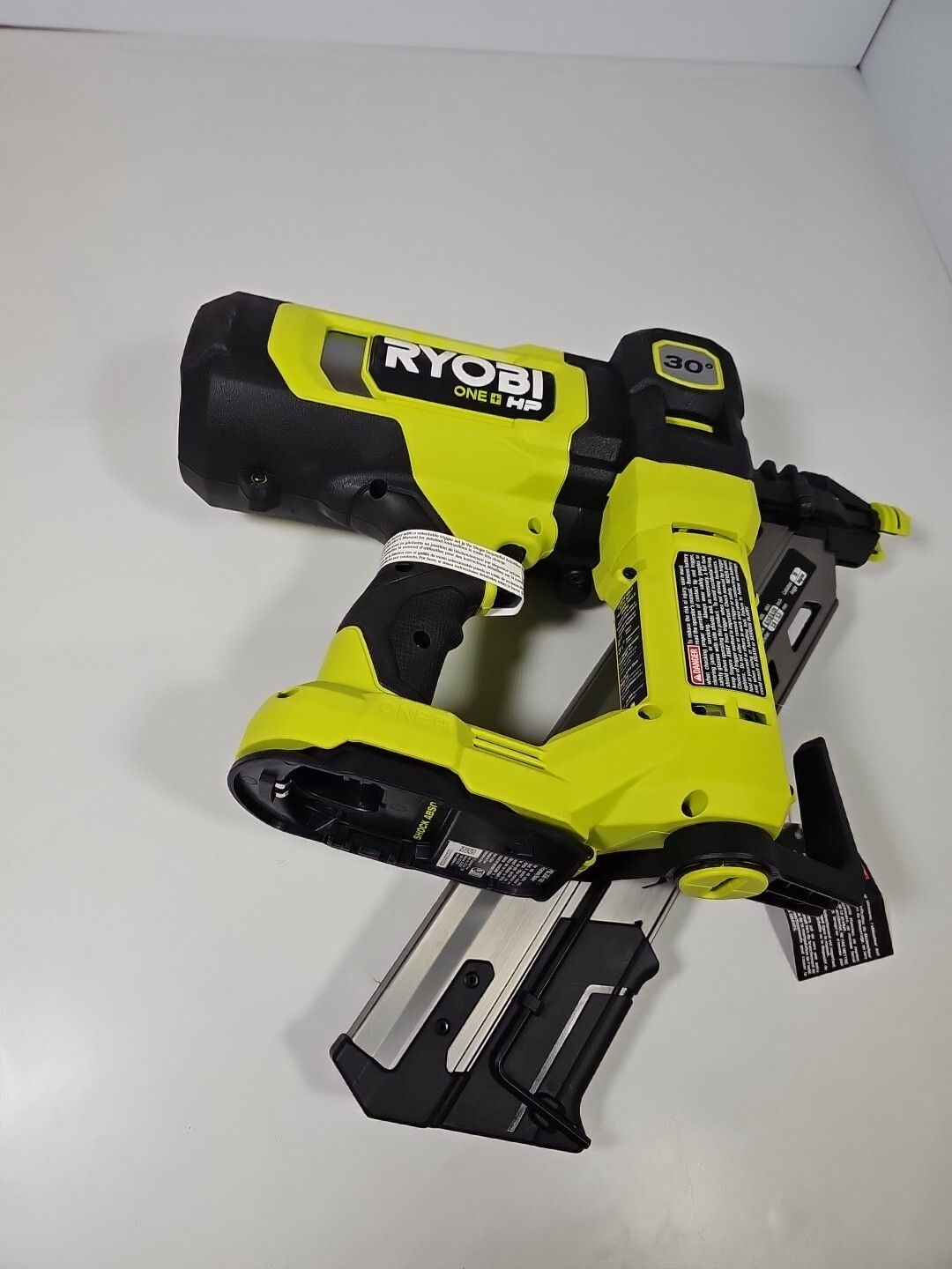 Milwaukee Nail Gun RYOBI 18V ONE+ HP Brushless 30° Framing Nailer Kit ...