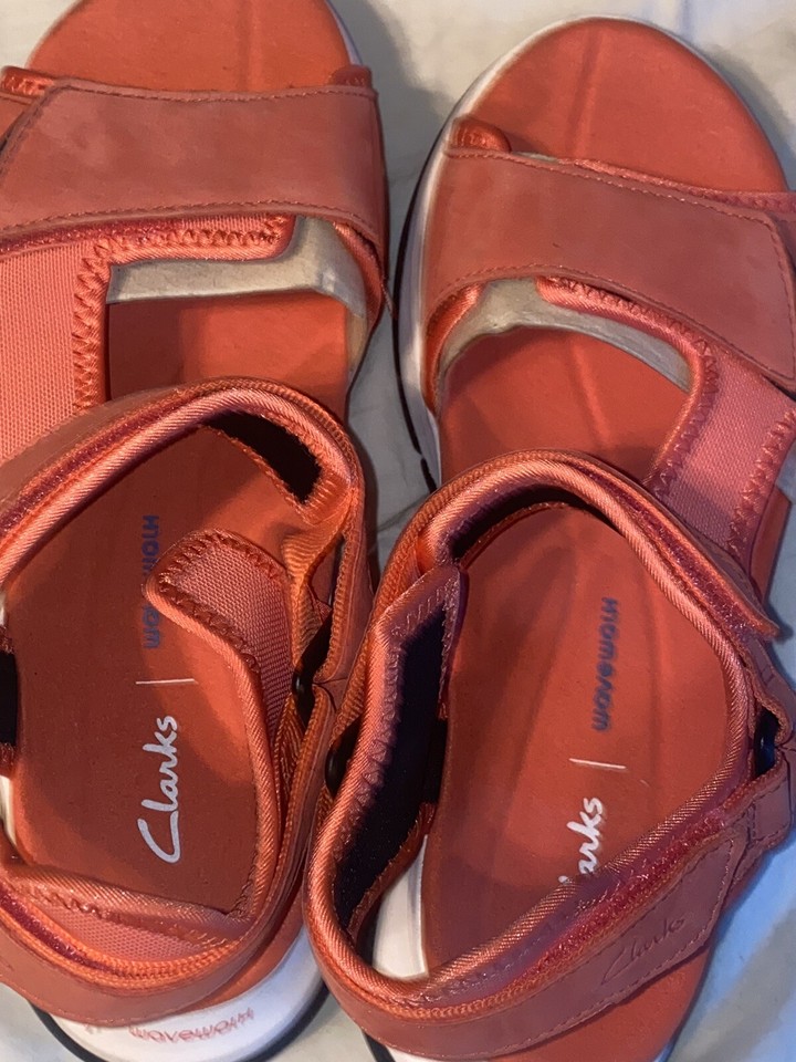 Clarks Womens Wavewalk Wave 2.0 Skip Shoes Sandals Walking Pink ...