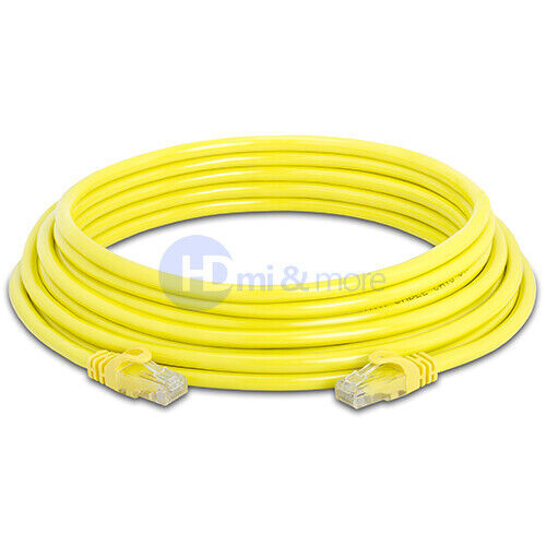 4x 25FT CAT6 Cable Ethernet Lan Network CAT 6 RJ45 Patch Cord Internet Yellow | eBay