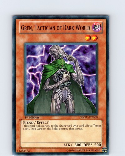 Yu-Gi-Oh Gren, Tactician Of Dark World SDGU-EN008 1st Edition Common ...