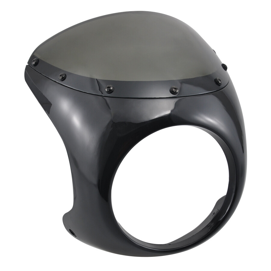 Universal 7" Round Headlight Fairing Windshield Screen Cover Fit For ...