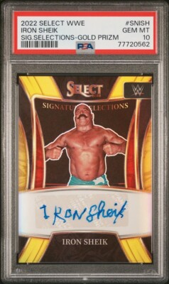 2022 Select WWE IRON SHEIK Signature Selections Autograph Gold /10 Pop ...