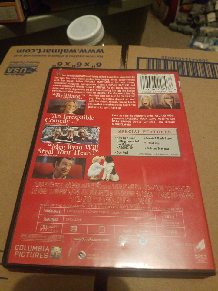 Hanging Up (DVD, 2000) Meg Ryan, Diane Keaton, Lisa Kudrow, Walter ...