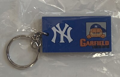 NEW YORK YANKEES 2004 GARFIELD (THE MOVIE) KEY CHAIN-2”X1”-MLB-RARE ...