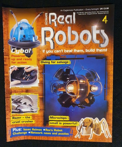 #4 ULTIMATE REAL ROBOTS magazine DIVING FOR SALVAGE, Print 2001 ...